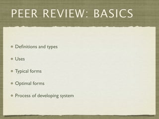 Peer Review | PPT