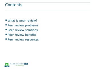 Introduction to Peer review, updated 2015-03-05 | PPT