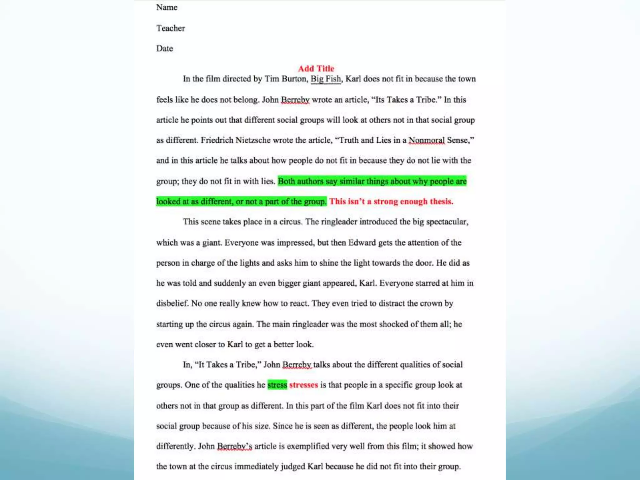 Peer review example | PPTX