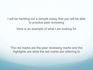 Peer review example | PPTX