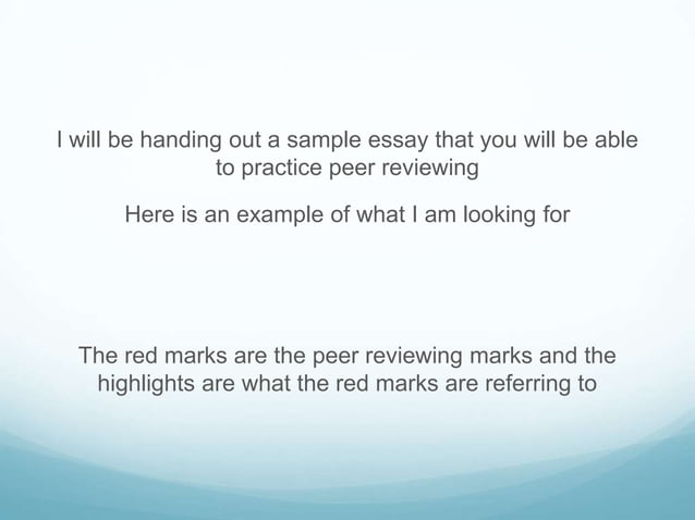 Peer review example | PPTX