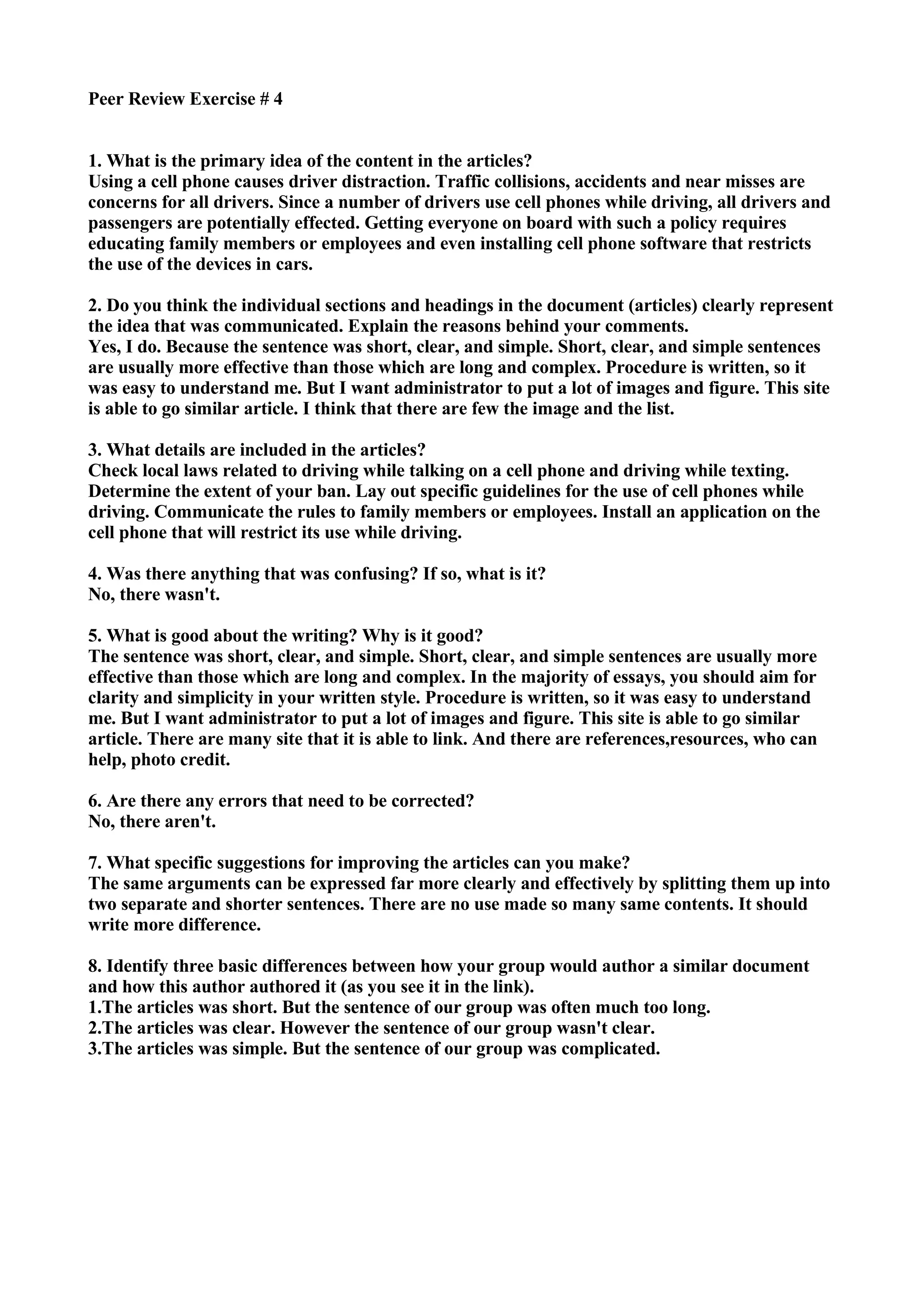 Peer reviewexercise4 | PDF