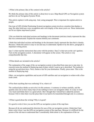 Peer review exercise5 | PDF | Auto Navigation Systems | Auto Technology