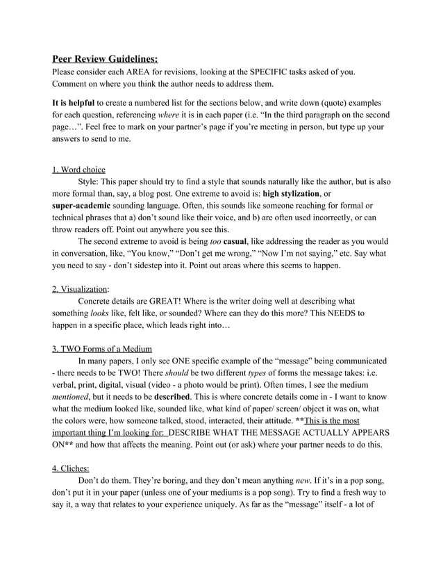 Peer review guidelines | PDF