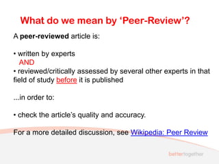 Peer review presentation | PPT