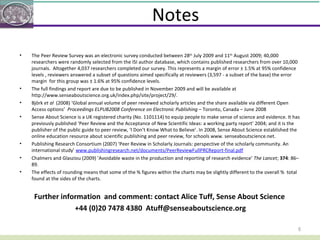 Sense About Science: Peer Review Survey | PPT