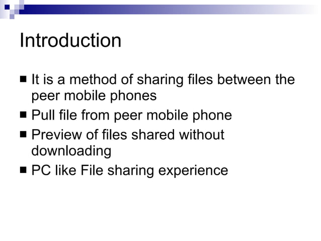 P2P file sharing over GPRS network using Motorola RAZR2 | PPT ...
