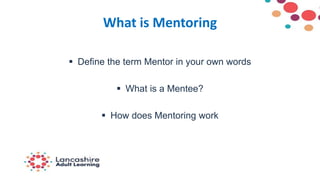 Peer support and mentoring live session 1 | PPTX