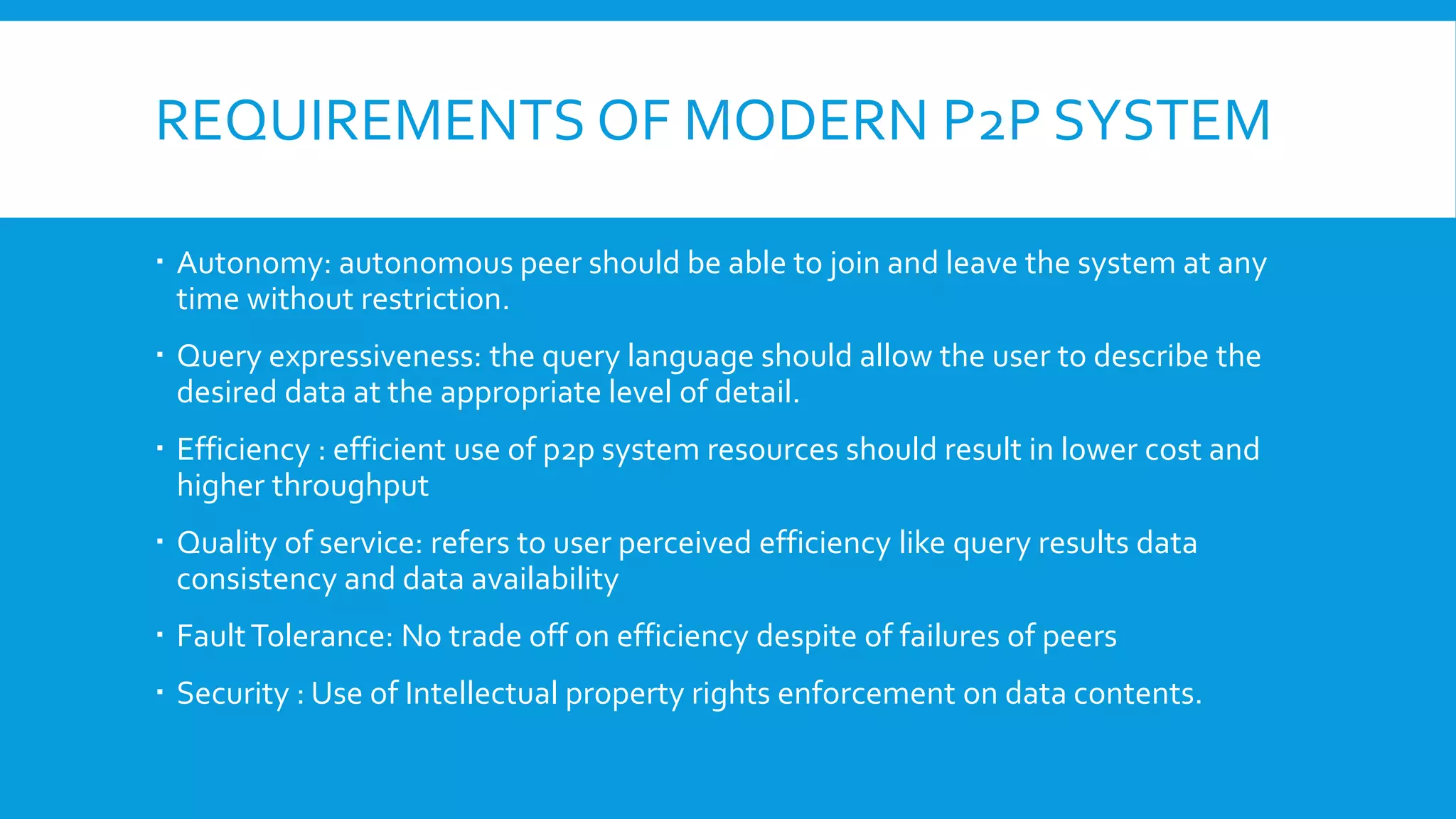 Peer to peer data management | PPTX