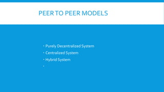 Peer to peer data management | PPTX