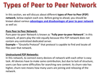 Peer to Peer Network with its Architecture, Types, and Examples!! | PPTX