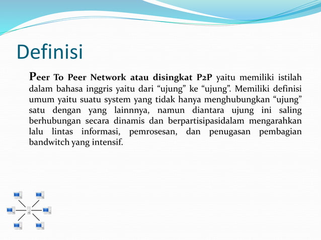 Peer to peer network (p2p) | PPTX