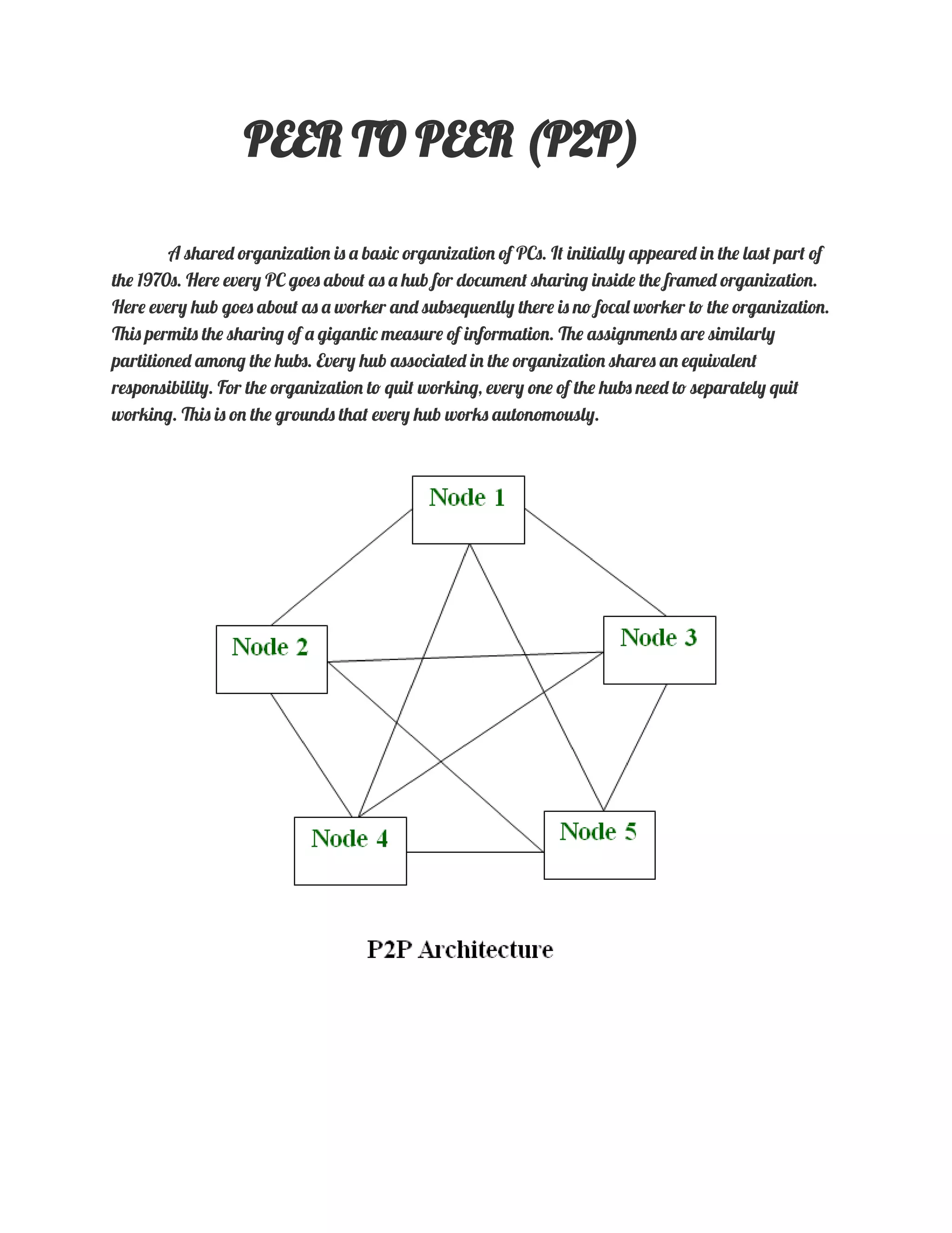 Peer to peer (p2p) | PDF