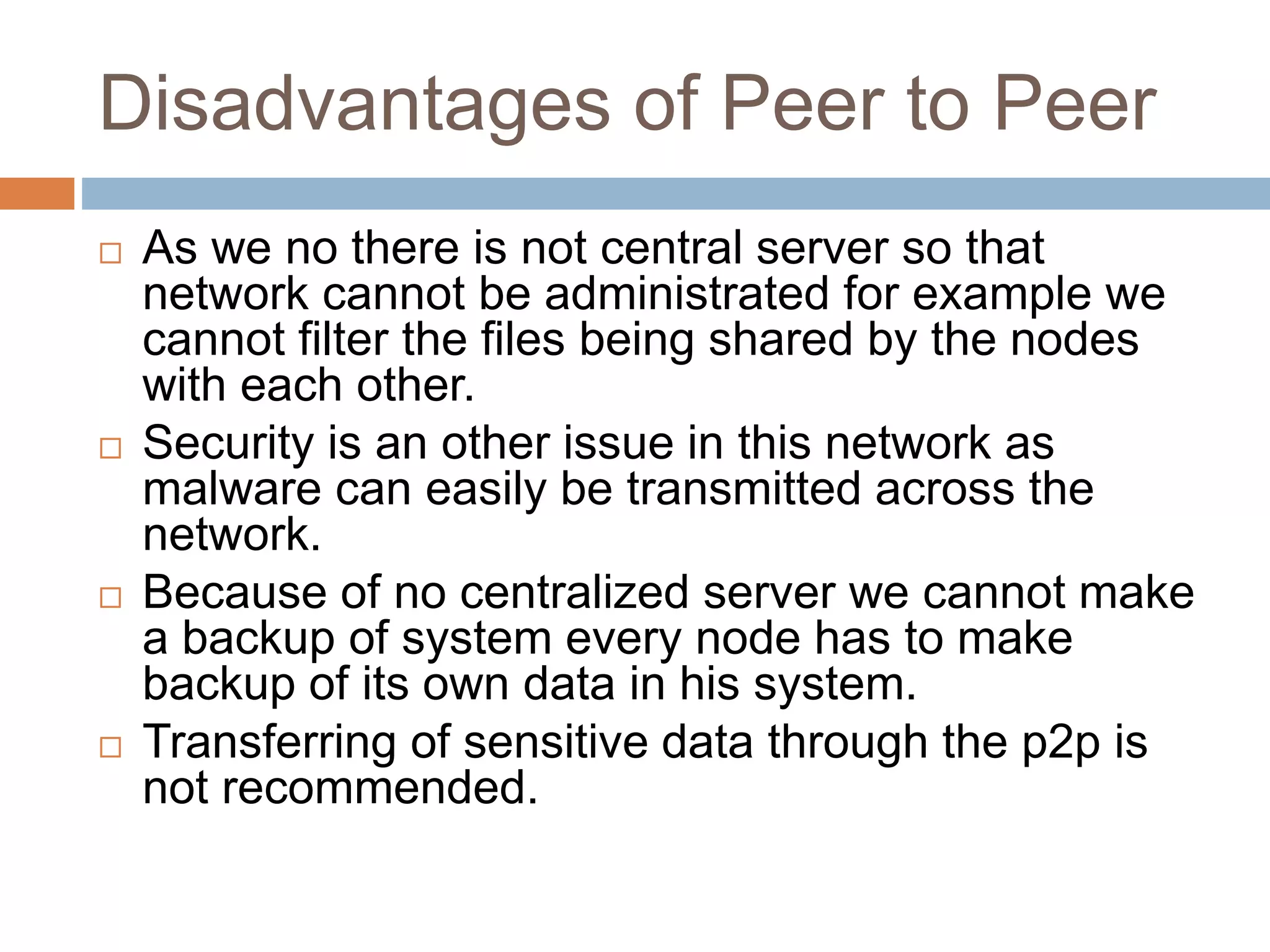 Peer to peer system | PPTX