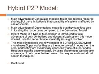 Peer to peer system | PPTX