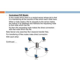 Peer to peer system | PPTX