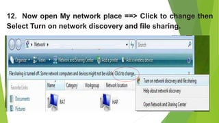 peertopeer windows7.pptx | Computer Networking | Computing