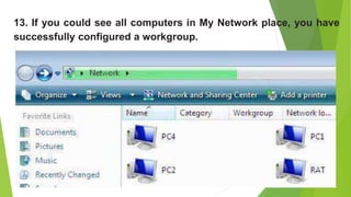 peertopeer windows7.pptx | Computer Networking | Computing