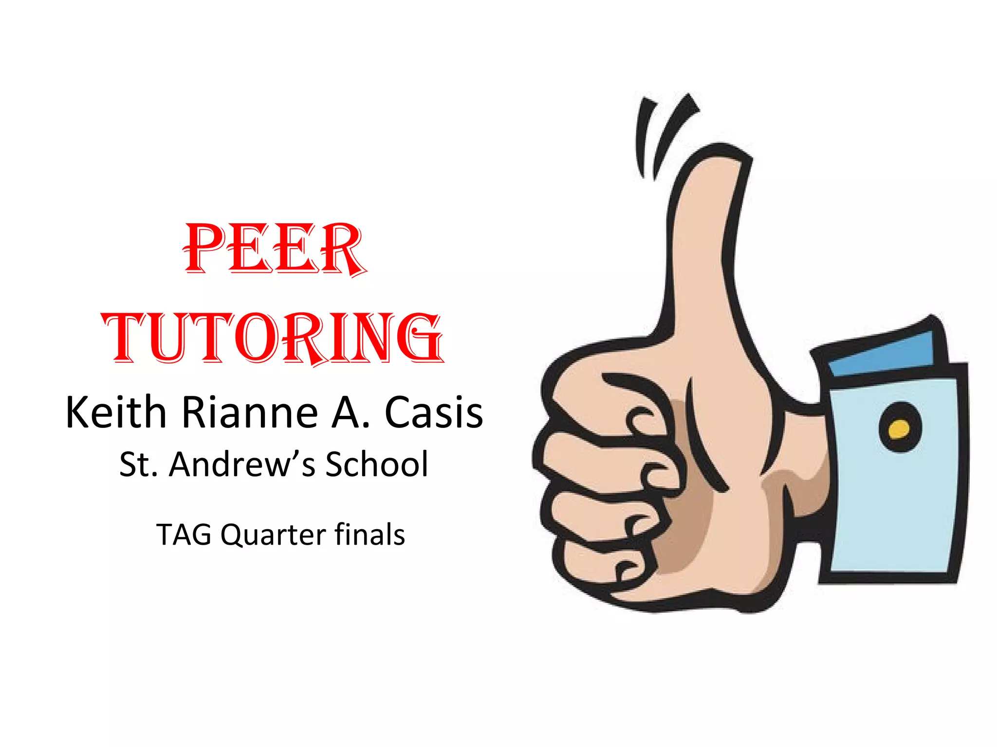 Peer tutoring | PPT