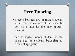 Peer tutoring | PPTX