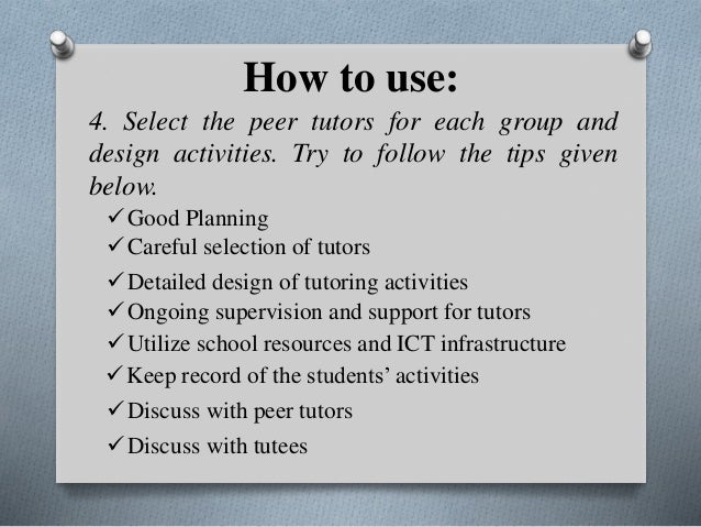 Peer tutoring
