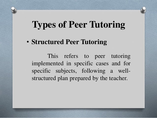 Peer tutoring