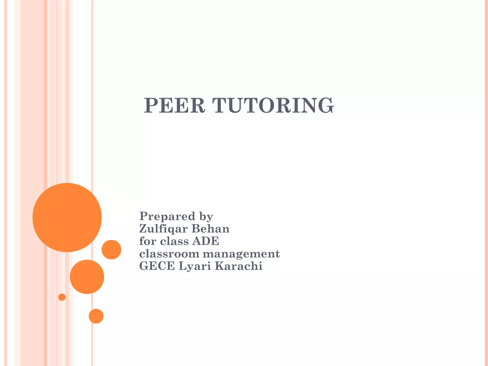 Peer tutoring | PPT