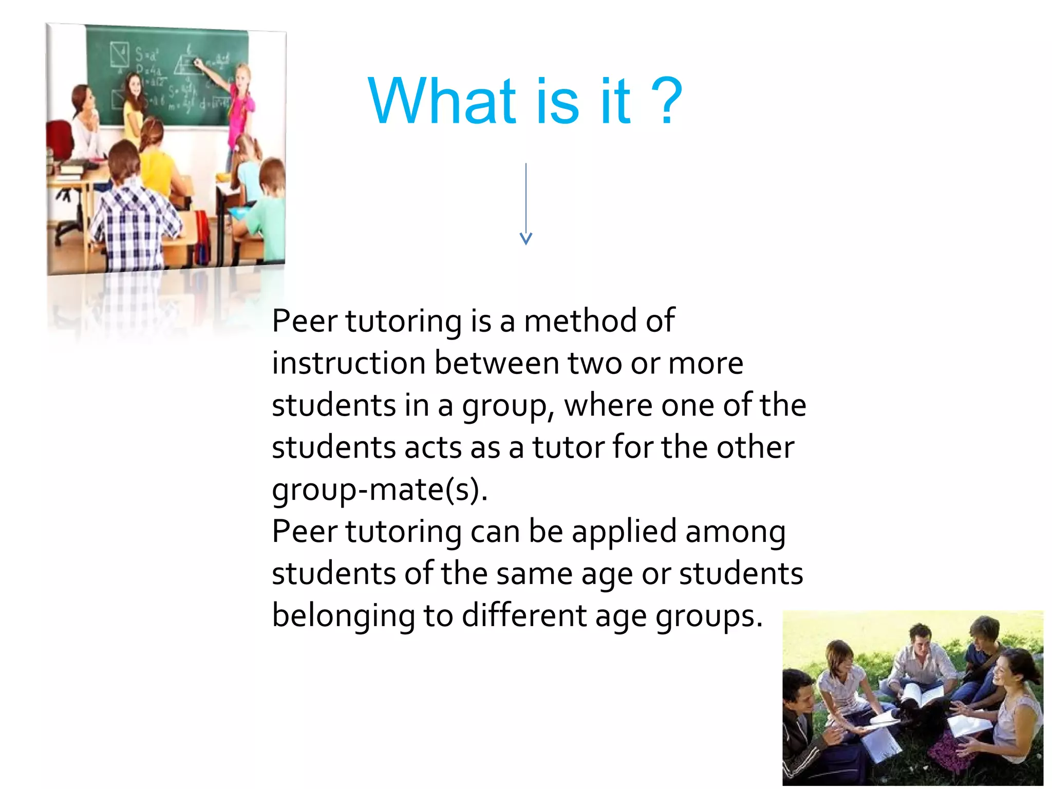 Peer tutoring | PPT | Education
