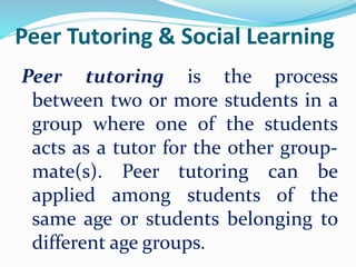 Peer tutoring | PPT