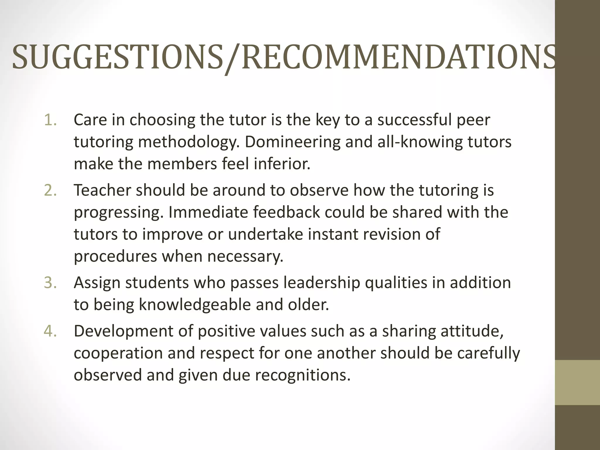 Peer tutoring power point 2 | PPTX