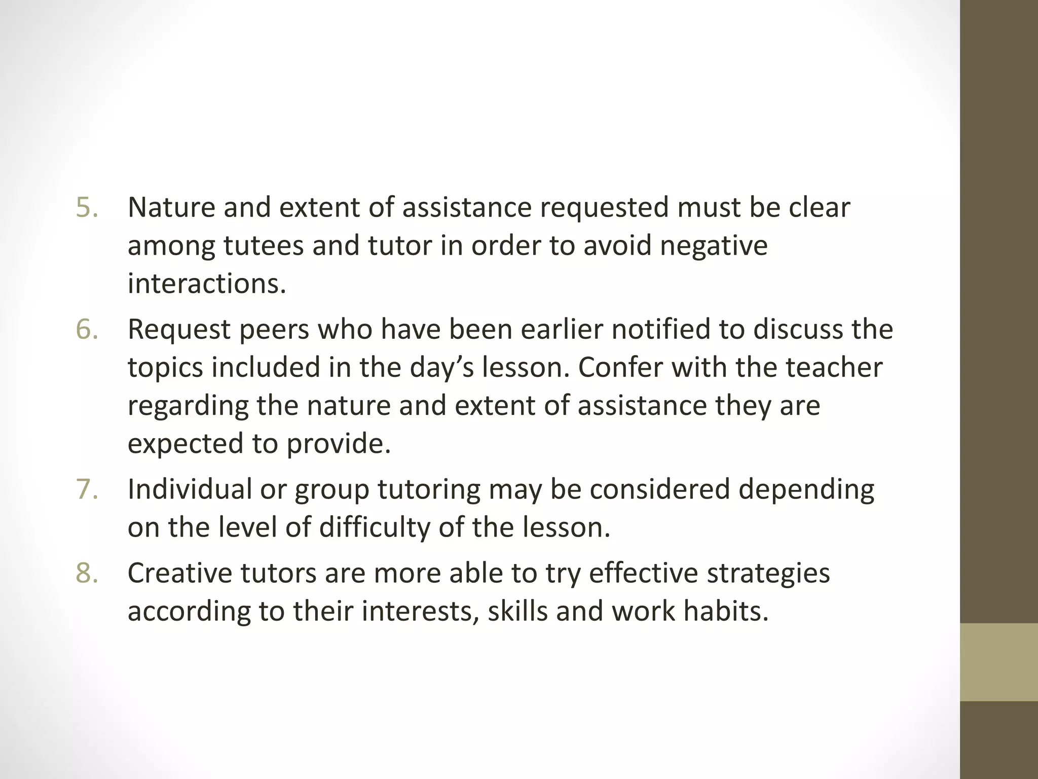 Peer tutoring power point 2 | PPTX