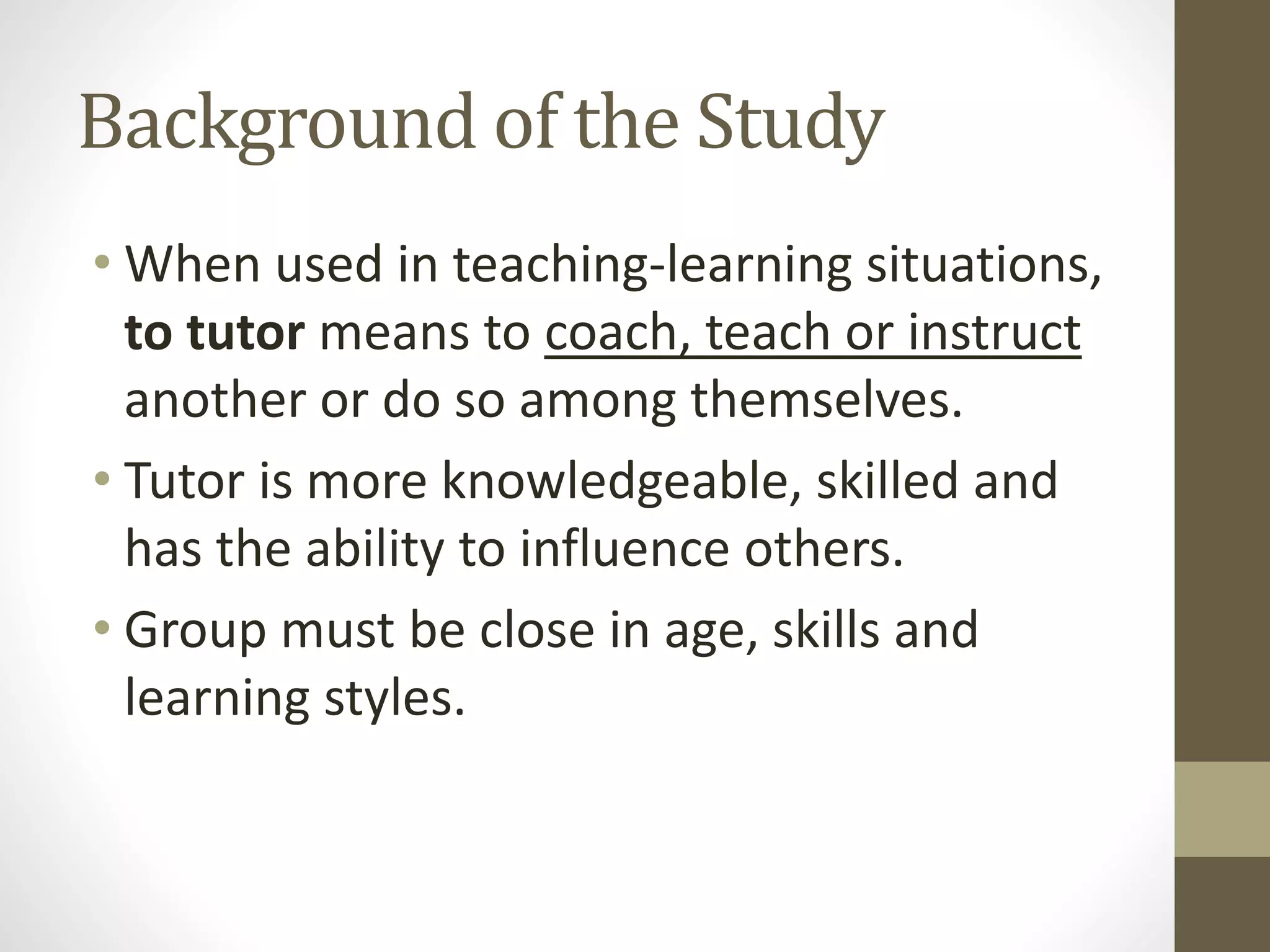 Peer tutoring power point 2 | PPTX