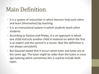 Peer tutoring power point 2 | PPTX