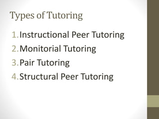Peer tutoring power point 2 | PPTX