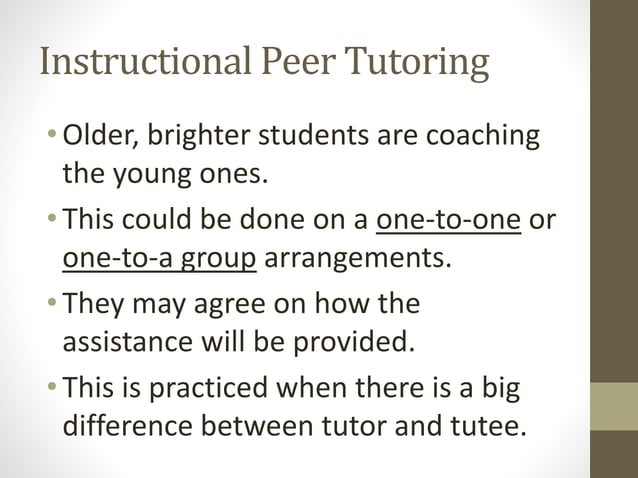Peer tutoring power point 2 | PPTX