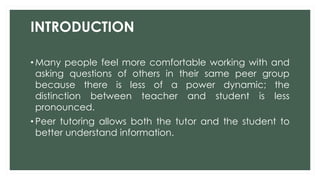 Peer Tutoring - Advanced Techniques of Instruction Unit IV | PDF