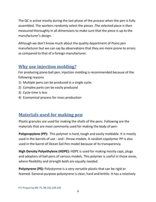 Automated manufacturing process of ball-pen by injection molding. | PDF