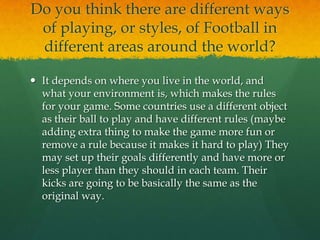 PE Football Assignment | PPTX