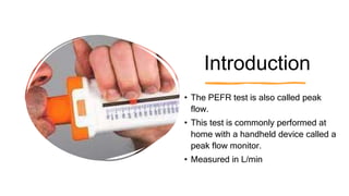peak expiratory flow rate presentation | PPTX