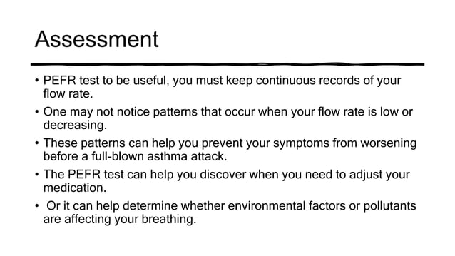peak expiratory flow rate presentation | PPTX | Lung and Respiratory ...