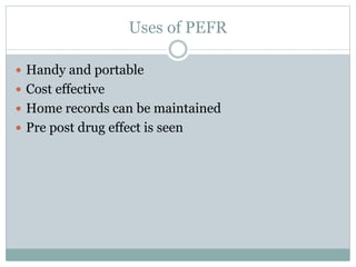 Pulmonary expiratory flow rate per 2 pptx | PPTX