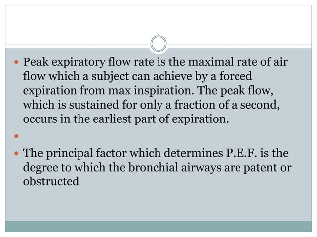 Pulmonary expiratory flow rate per 2 pptx | PPTX
