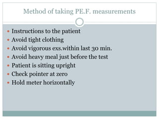 Pulmonary expiratory flow rate per 2 pptx | PPTX