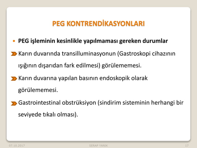 Perkütan Endoskopik Gastrostomi | PPTX