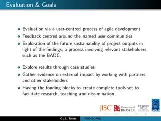 PEG-BOARD - JISC Programme Launch - Presentation | PDF