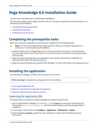 Pega knowledge-86-install-guide | PDF | Computer Software and ...