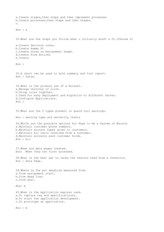 Pega certification dumps | PDF