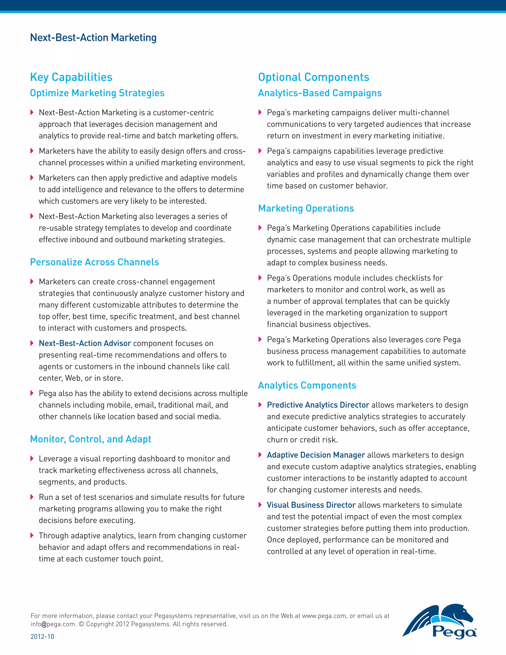 Pega next best-action-marketing-ds-oct2012 | PDF