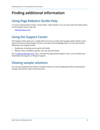Pega robotics best practices building solutions (1) | PDF