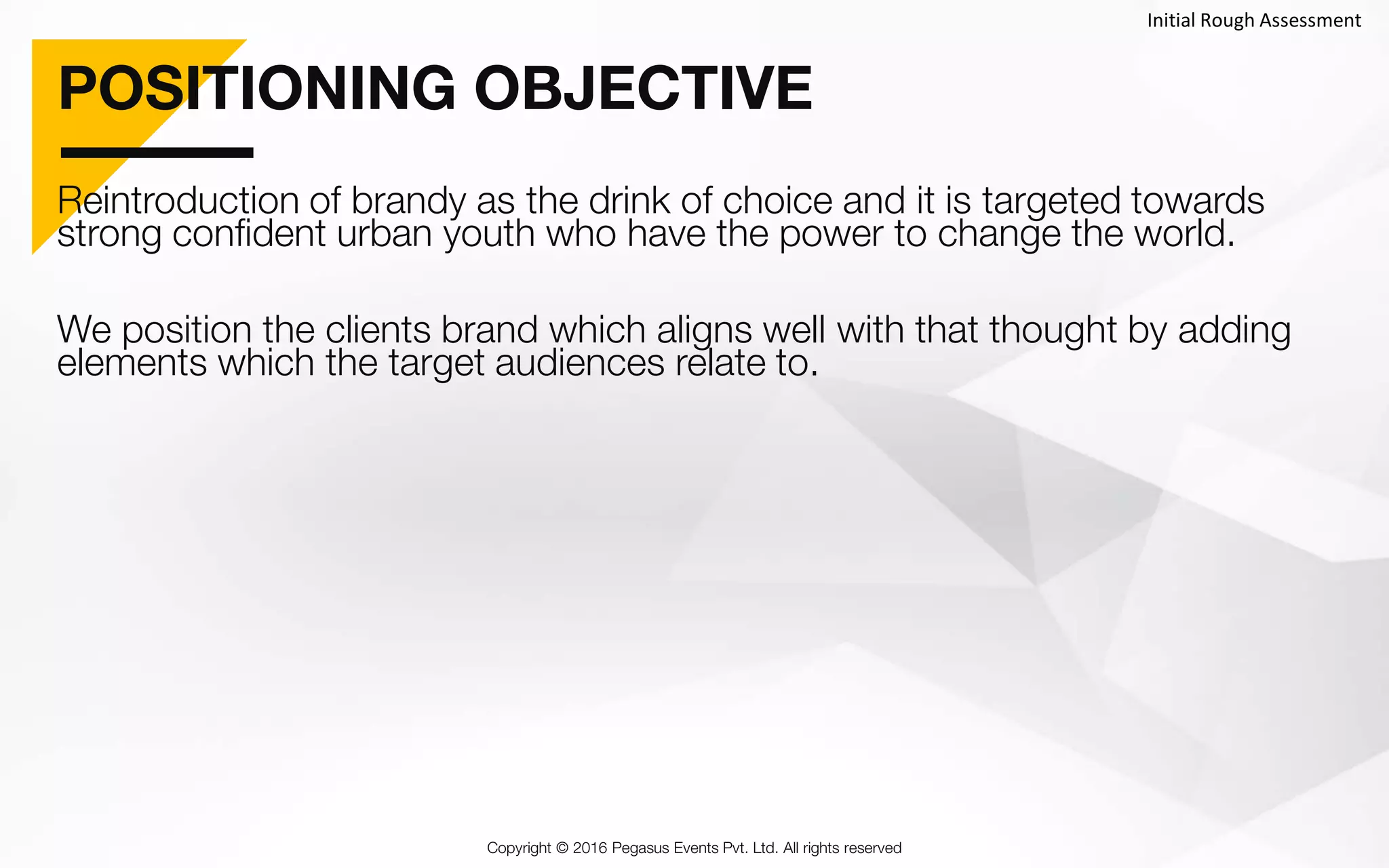 Pegasus events liquor brand relaunch campaign | PPT